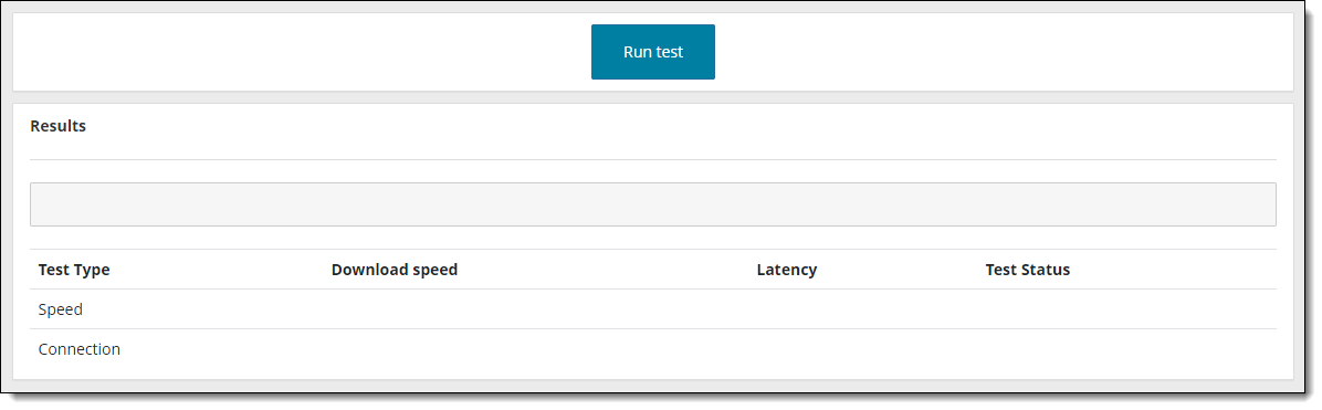 Run a Connection Check